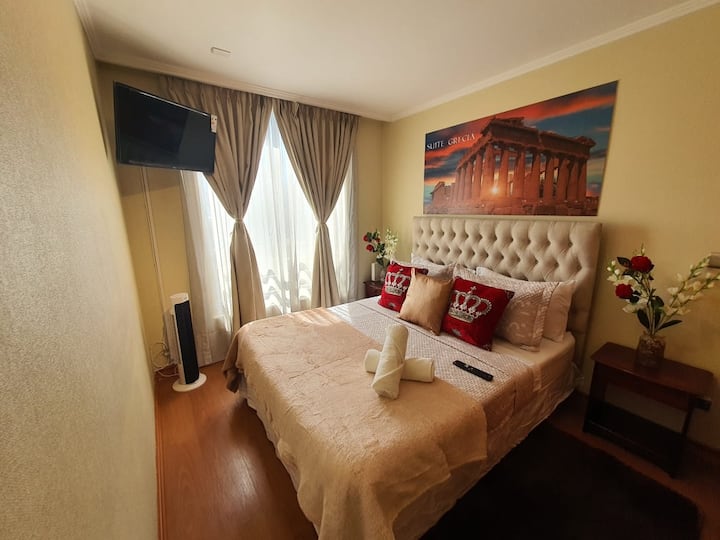 Suite Grecia/roma Con Aire Acondicionado Y Balcón - Providencia