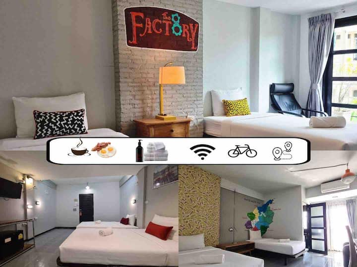 Loft Twin Bed&bf&balcony Near Lotus's  2 Min Walk - Phitsanulok