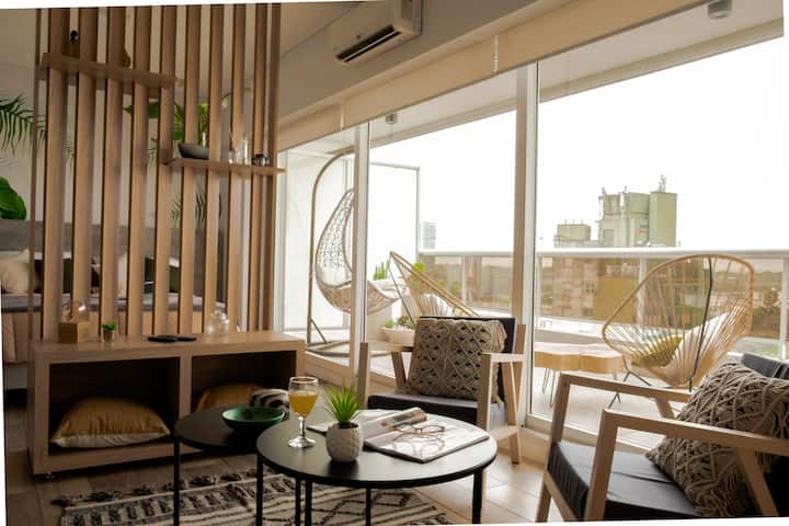Studio & Balcony Terrace In Palermo Hollywood - Argentine