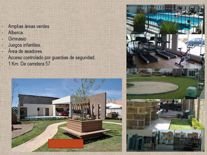 4 Cuartos, 8 Pers, 4 Baños Compl. Fracc. Cerrado - San Luis Potosí