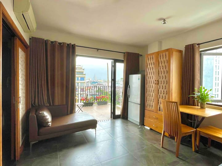 Cozy Studio With Airy Balcony-anthuong4-myan Beach - Da Nang