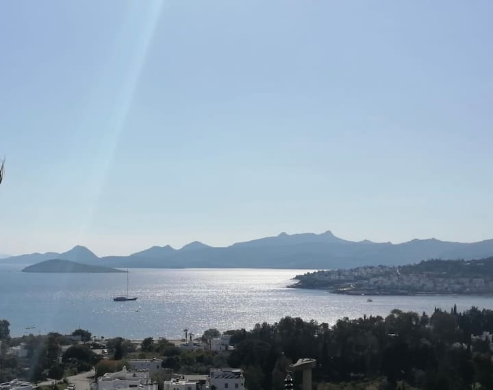 Bodrum Bitez'de Panoramik Deniz Manzaralı Villa - Bodrum