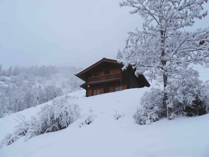 Belle Maison Dans Un Domaine Skiable Enneigé - Zinal