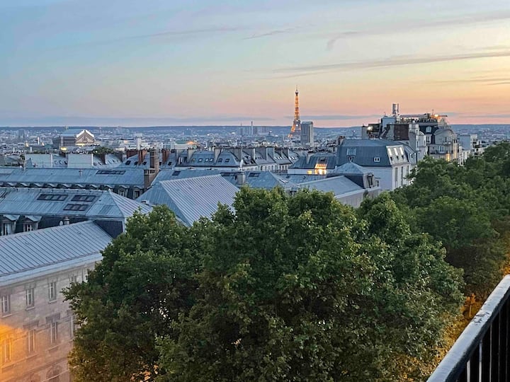 Montmartre: T2 Rénové, Vue 180° Paris - Paris