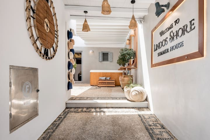 Traditional Lindos Shore Summer Villa With Jacuzzi - 린도스