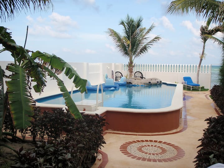 Spacious & Private Beachfront House - Pto Morelos - Puerto Morelos