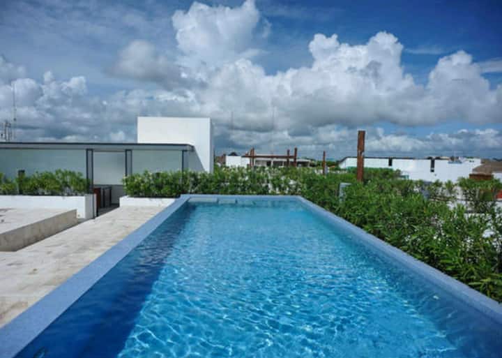 Beach Steps & 5 Av- Roof Top Pool 2 Bdr Parking - Playa del Carmen