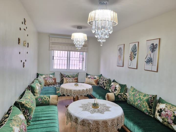 Chaleureux Loge ( 2 Chambres - 3 Lits )  Climatisé - Tangier