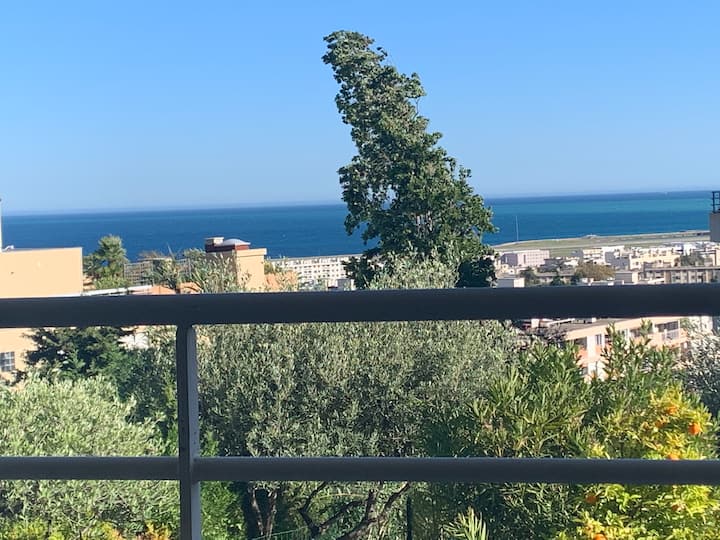 Studio Meublé, Terrasse Vue Mer, Piscine. - St-Laurent-du-Var