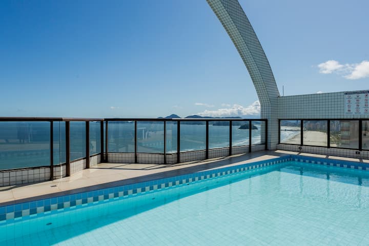 Decorado Com Linda Vista, Piscina E Garagem! - Santos