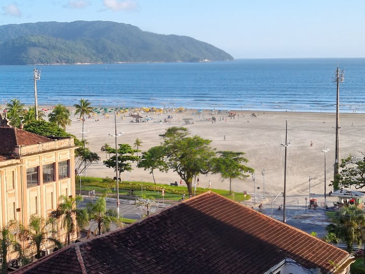 Apto Aconchegante Em Gonzaga Com Wifi E Garagem. - Santos