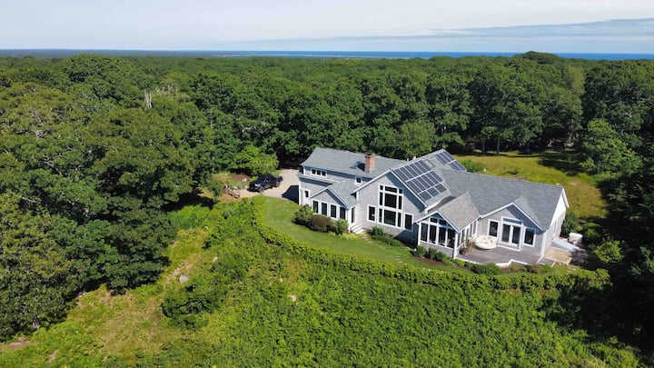 Private Hilltop Estate With Tennis Court - Martha's Vineyard, MA