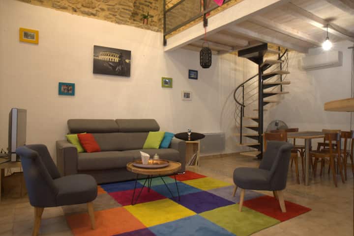 Centre H2, Arènes Appartement De Charme Rooftop - Marguerittes