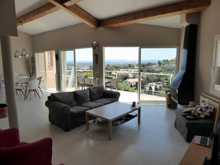 Maison 110 M² Climatisée, Vue Mer, Piscine Privée - La Crau