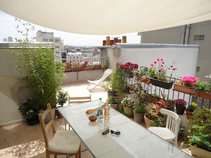 Terrasse + 100m2 à Ménilmontant - Paris