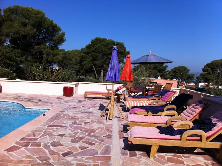 Au Brusc, Villa Avec Piscine, Vue Mer 14 Personnes - La Seyne-sur-Mer