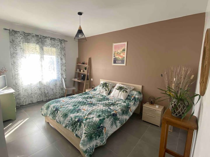 Chambre Climatisée 2 Pers + Salle D'eau Privative - Béziers