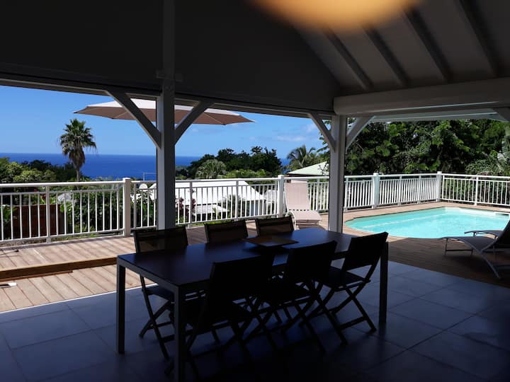 La Villa Tropicale, Piscine Et Vue Sur Mer - Guadeloupe