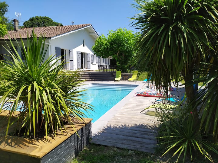 Villa "Le Bon Pite" 160m2 8 Pers, Piscine Chauffée - Mios