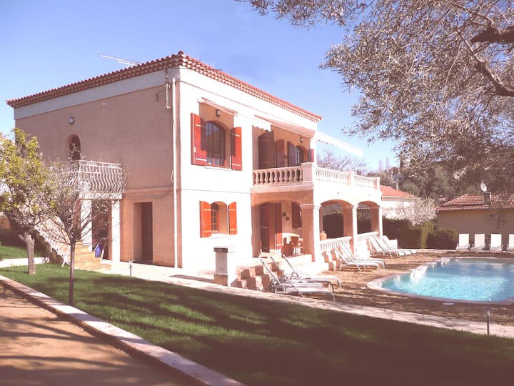 Lux Villa Garden Apts For 10, Pool, Juan Les Pins - Antibes