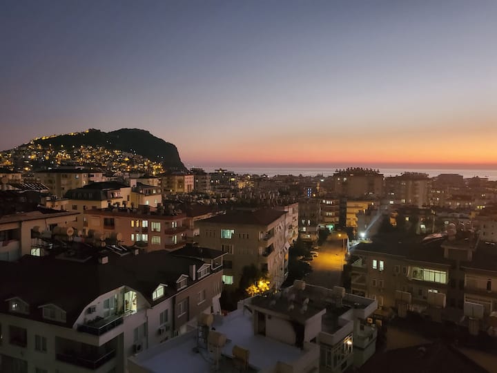 Alanya Zentrum Meerblick Und Burgbergblick - Alanya