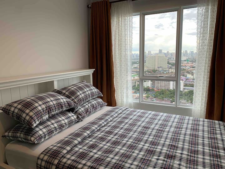 3 Mins Mrt Bangson,wifi,pool, Gym,cityview,comfy - Bangkok