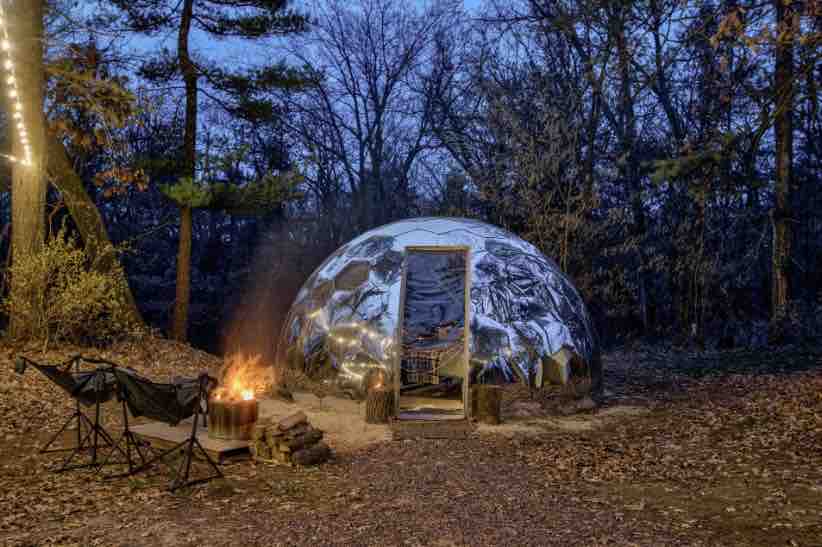 Dells Domes - Woodland Tranquility Glamping Dome 1 - Dome houses for ...