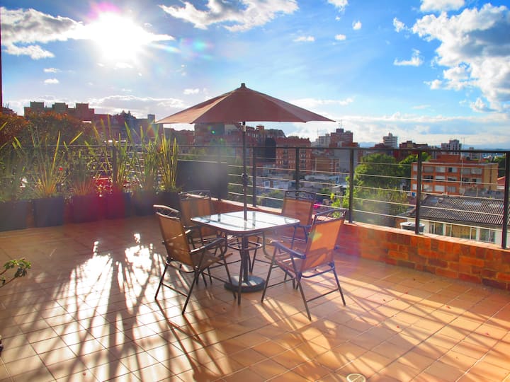 Cozy Place Near Zonag(gourmet) 2bdr&large Terrace - Bogotá