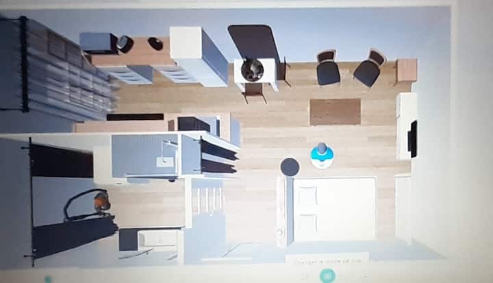 Studio Meublé Mansardé,clim, Vrai Lit 140,parking. - Tarnos