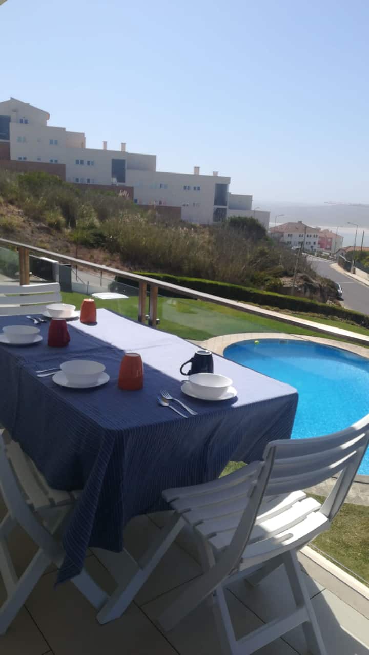 Appart Dans Residence Privé 8 Pers - Óbidos