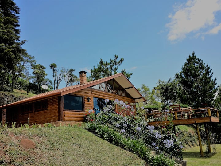 Log House Alpino - Adorável Log House 1500 Mt Alt. - Santo Antônio do Pinhal