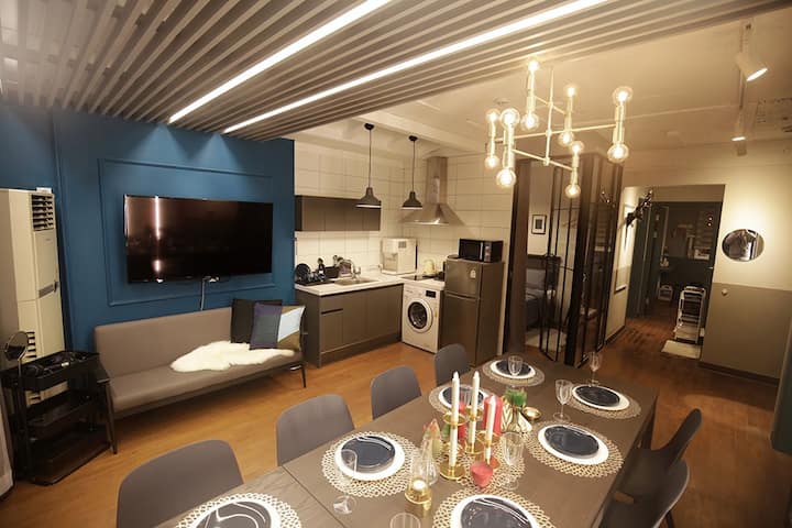 ⭐️Big Group!⭐️hongdae St.3min/5br&3bt/free Storage - Seoul