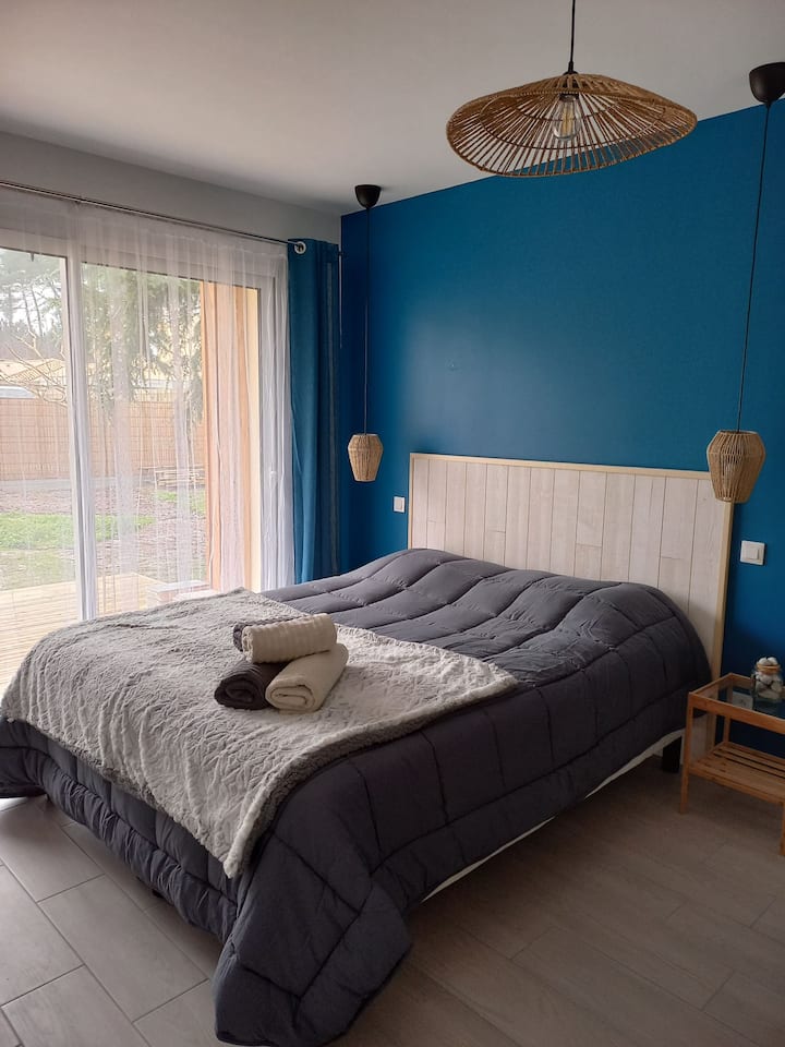 Chambre "Océan" Climatisée Avec Terrasse - Cestas