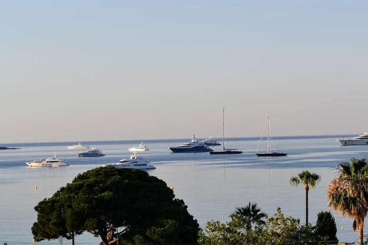 Juan Les Pins, Vue Mer Panoramique Calme Plage 90m - Antibes