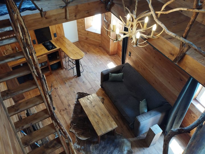 Spa Mensignac : Cabane Trappeur Spa Privatif - Dordogne