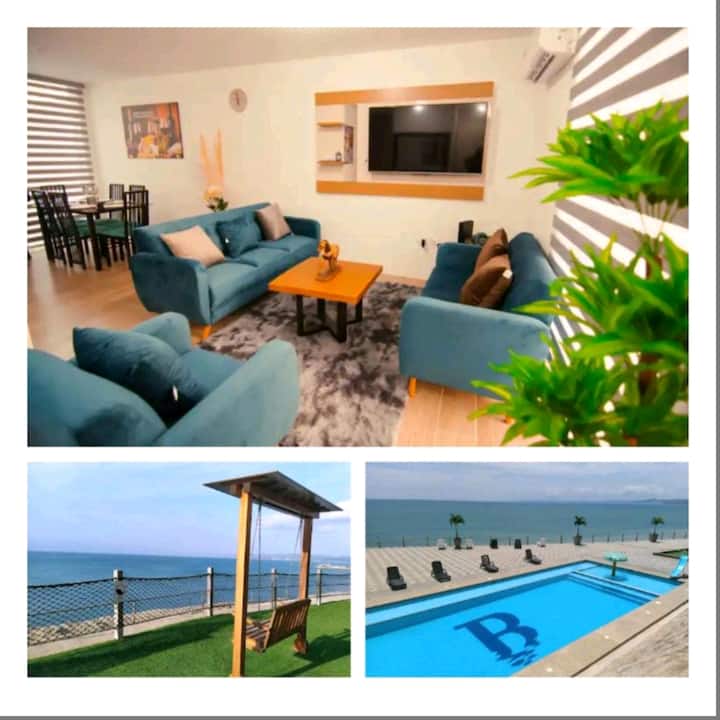 Linda Casa En Urbanización Privada Frente Al Mar - Ecuador