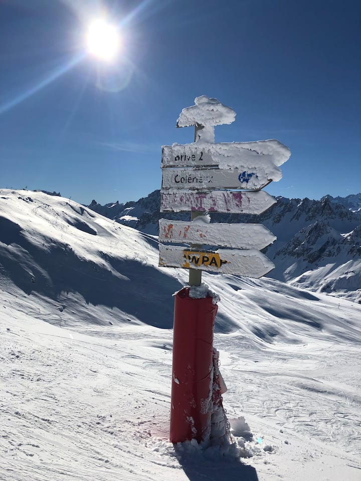 Dernier éTage, Balcon Plein Sud Vue Pistes - Valmeinier