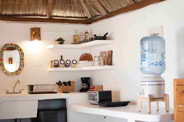 Palapa Lulu; Charming Rooftop Studio By The Beach - Punta Mita