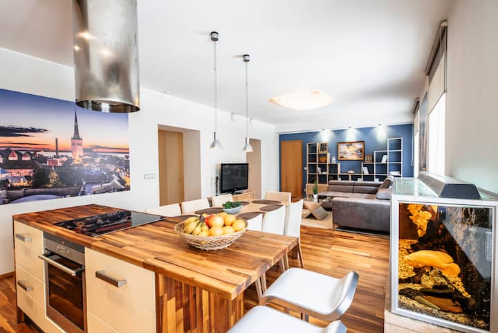 Golden Fish Apartment - 4br - Sauna - Tallinn