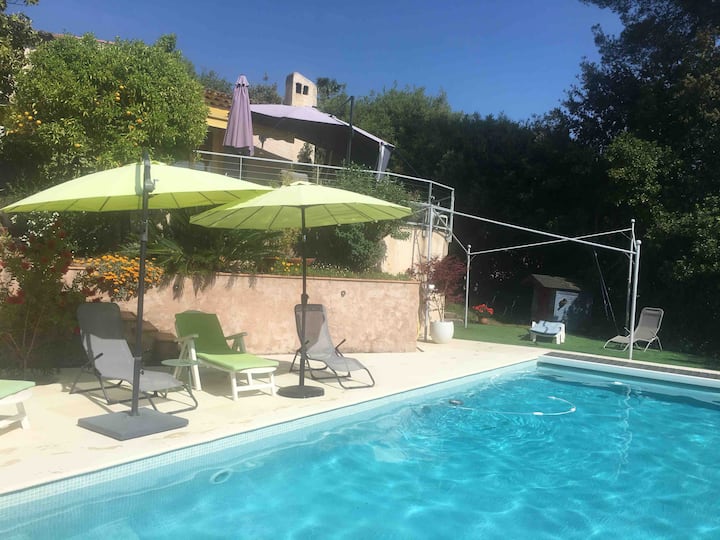 Studio Indépendant Avec Clim, Piscine, Très Calme - Roquefort-les-Pins