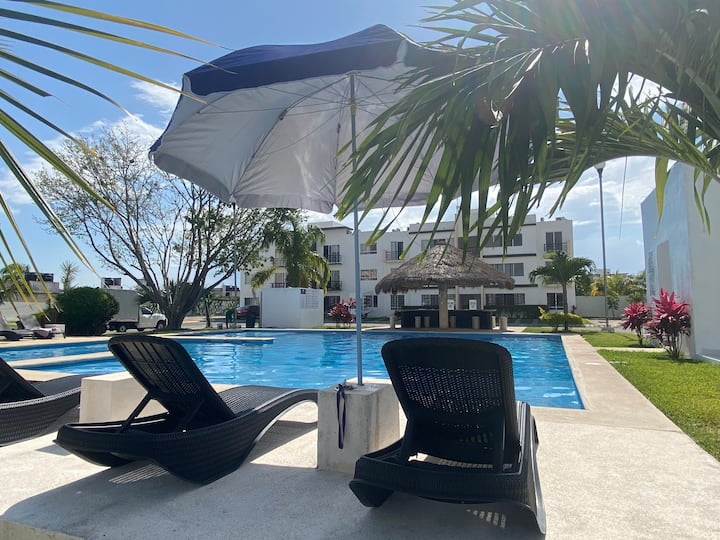 ⛱Planta Baja Frente Alberca, 8 Huespedes - Playa del Carmen