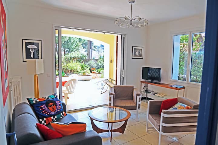 70 M² Dans Villa Avec Grand Jardin & La Mer à 3 Mn - Île de Porquerolles