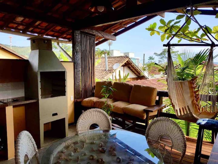 Chalé Rústico Nº16 C/churrasqueira E Varanda - São Sebastião