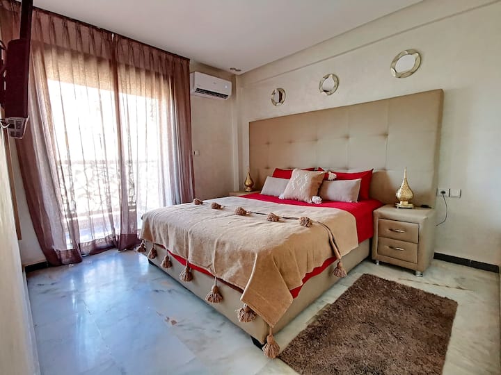 Bel Appartement 1 Chambre, Gueliz, Balcon, Clim - Marrakech