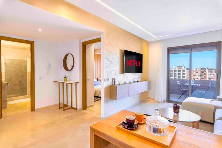 Appartement Cosy En Plein Centre Ville - Gueliz - Marrakesh