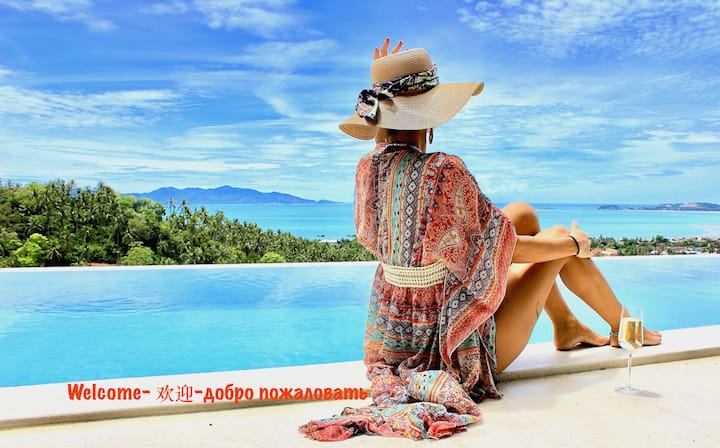 ⭐⭐⭐⭐⭐Villa The View ! Magic Sea View❤️chef Service - Ko Samui