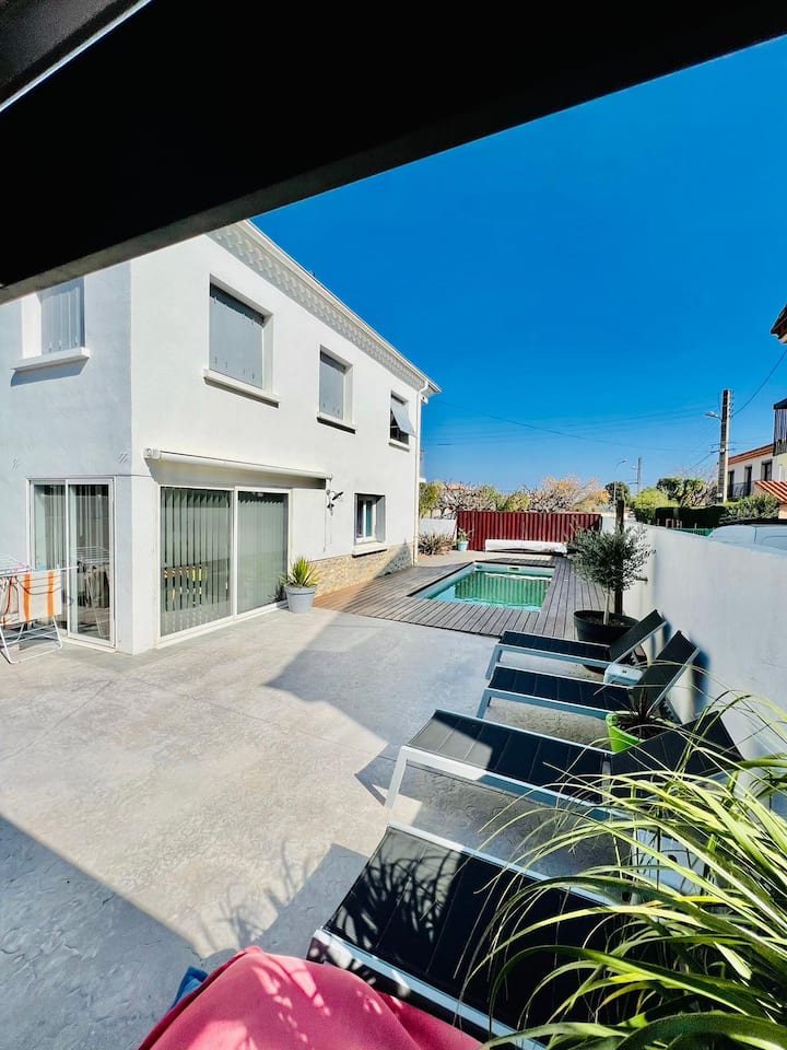 Villa Au Calme Avec Piscine - Perpignan