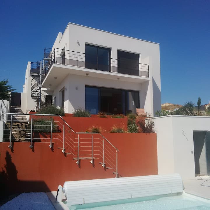 Villa Contemporaine, Piscine, Splendides Vues Mer - Plage de Banyuls-sur-Mer