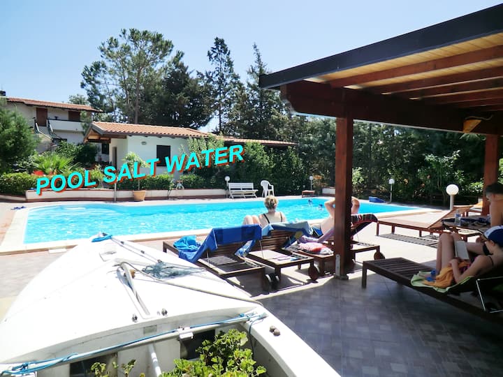 Maison Emeraud,piscine Eau Salée M12x6. No Chlore - Alcamo