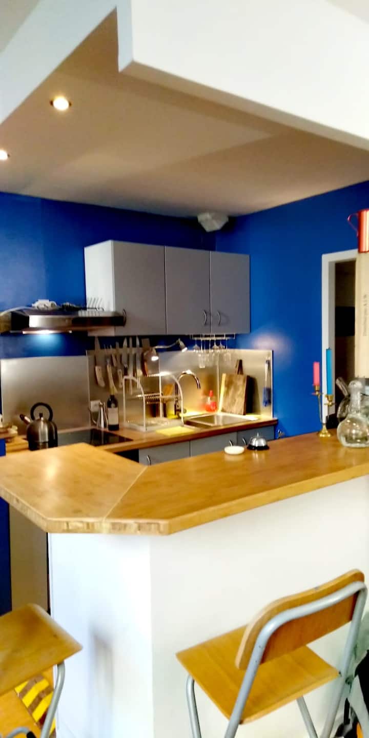 Appartement Bleu Grec Au Centre Ville Avec Jardin - Bordeaux